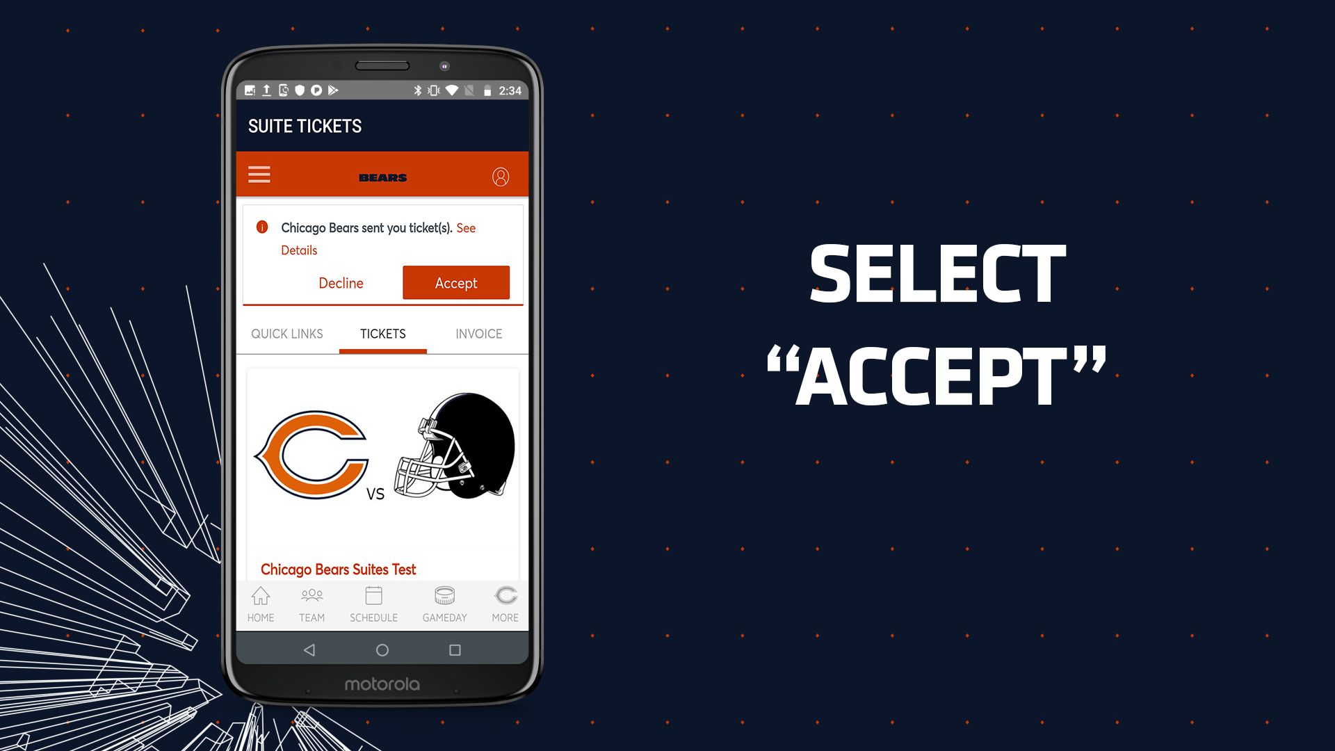 Suite Mobile Ticket Guide | Chicago Bears Official Website