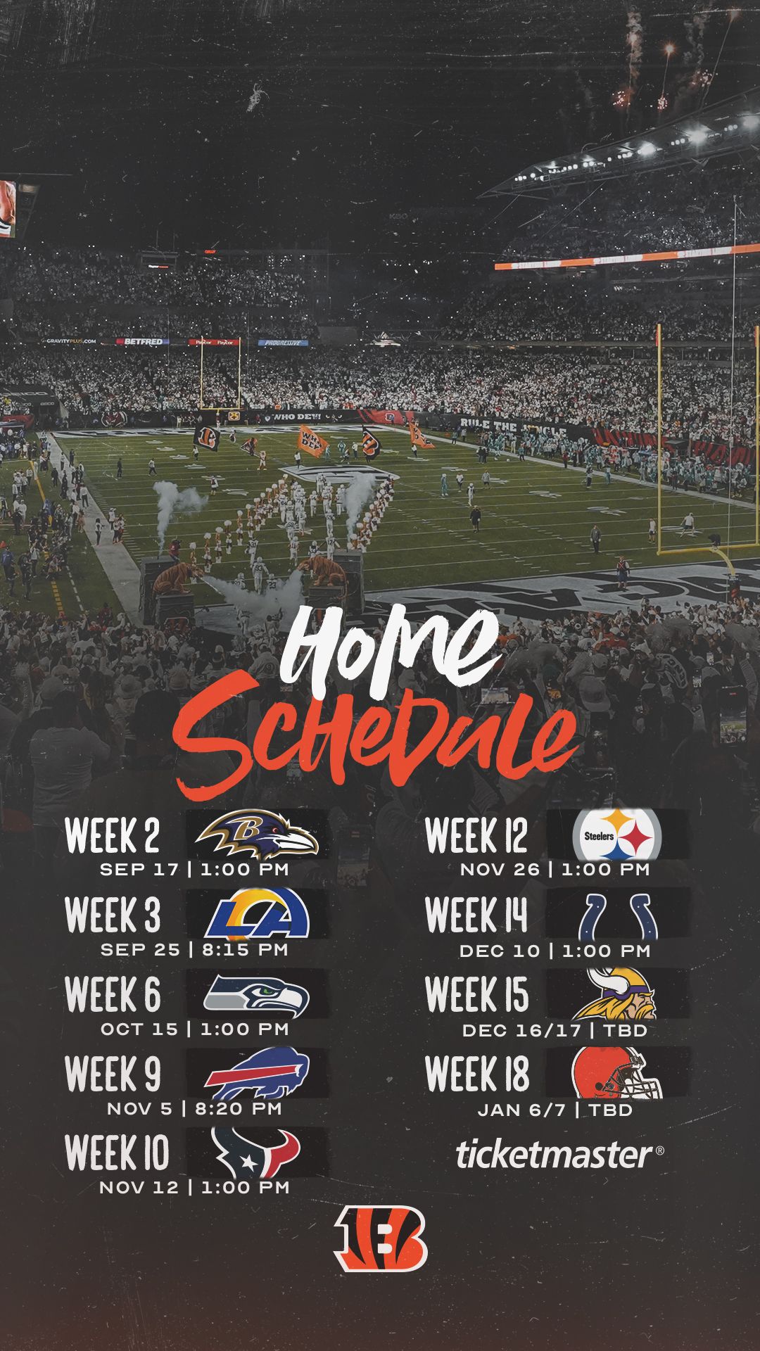 Bengals 2022 Schedule Wallpaper