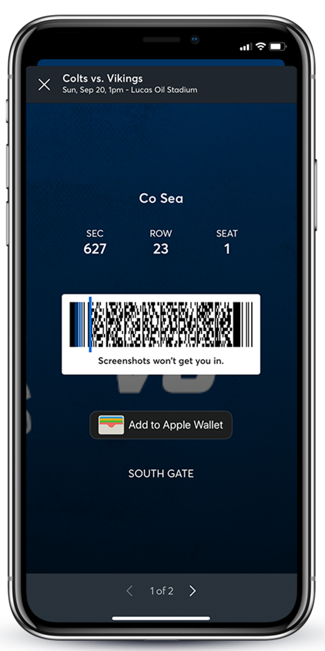 Colts Mobile Ticketing