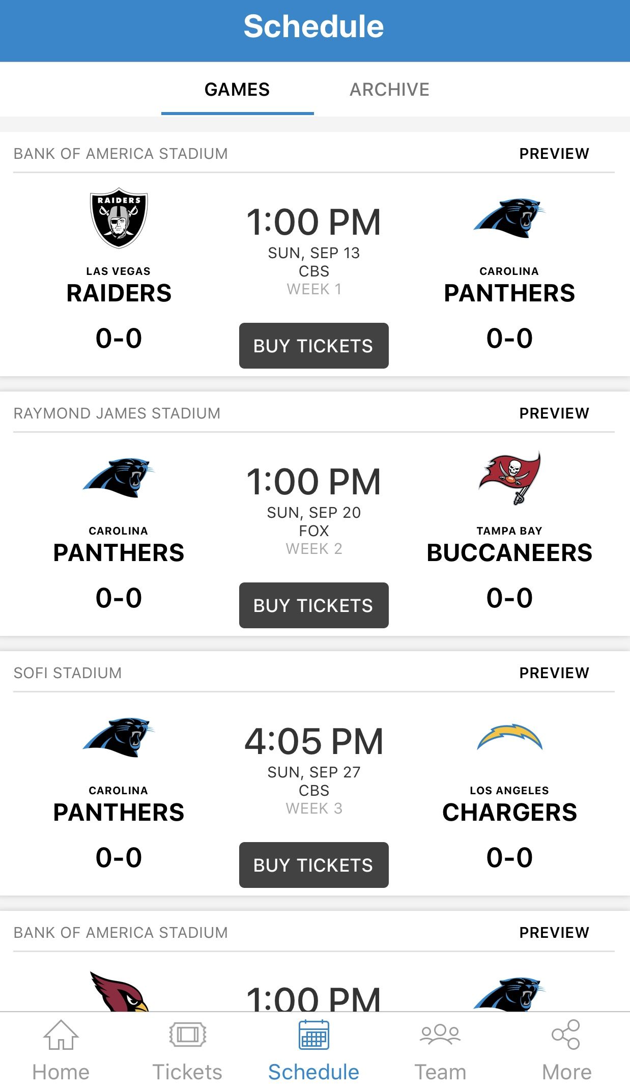 Panthers Mobile App | Carolina Panthers - Panthers.com