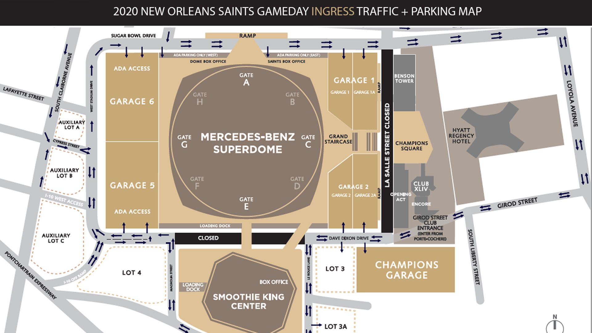 Mercedes Benz Superdome Parking Map ~ Wallpaper Strong