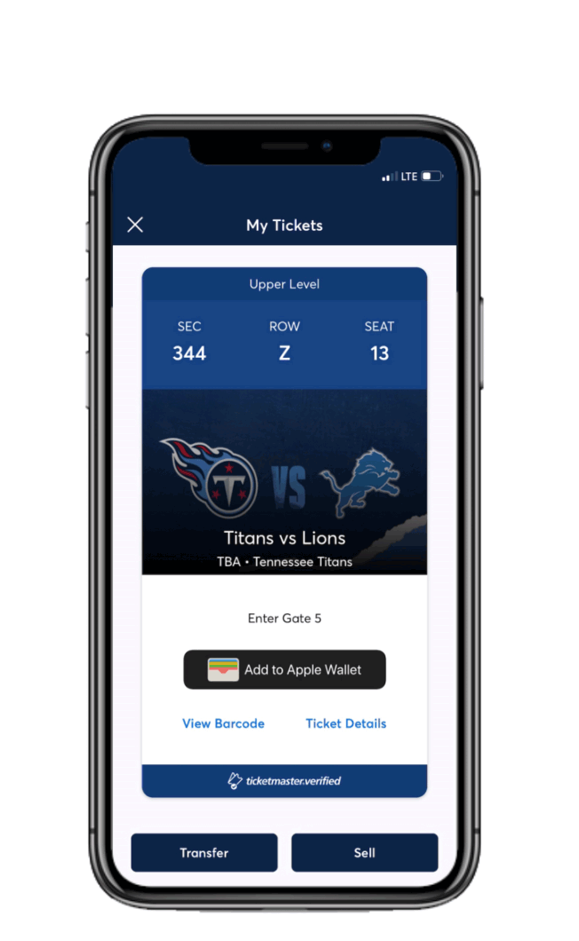 Titans Mobile Tickets | Tennessee Titans - TennesseeTitans.com