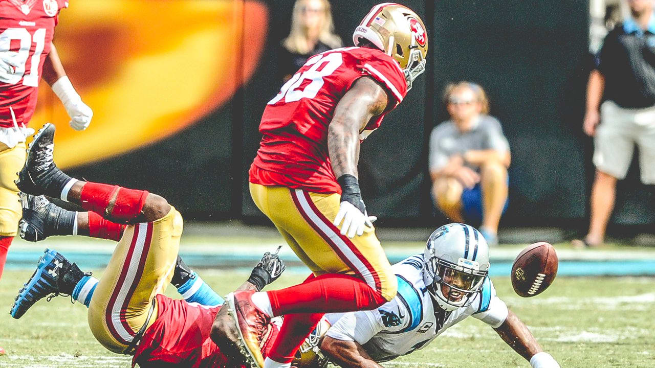 Eli Harold Recovers Cam Newton Fumble