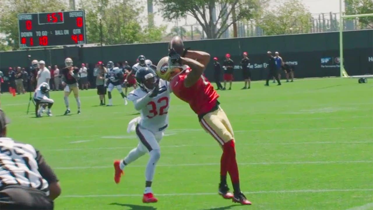 Camp Highlight: Bryce Treggs Makes Sideline Catch