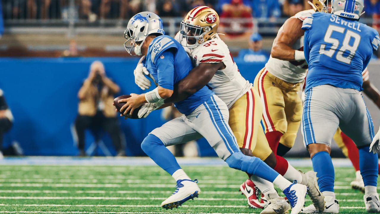 Kentavius Street Envelops Jared Goff for First-Career Sack