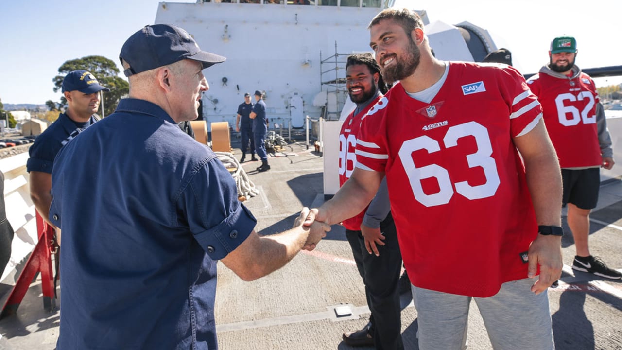 49ers Players and USAA Visit U.S. Coast Guard Base Alameda