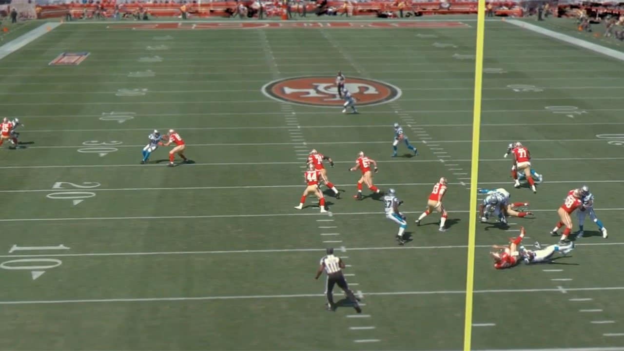 Intel True View: Kyle Juszczyk's 12-yard Reception vs. Panthers