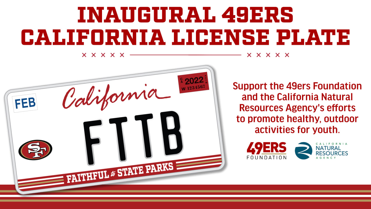 49ers Foundation Launches Team-Branded California License Plates