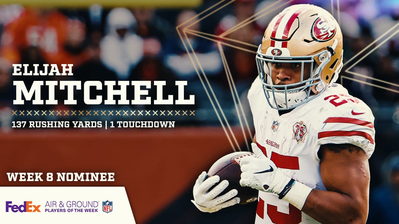 Elijah Mitchell Up for First-Career FedEx Ground Player of the Week Honor