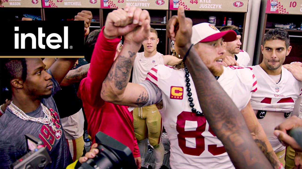 Go Inside the 49ers Locker Room Following Week 11 Win vs. Cardinals