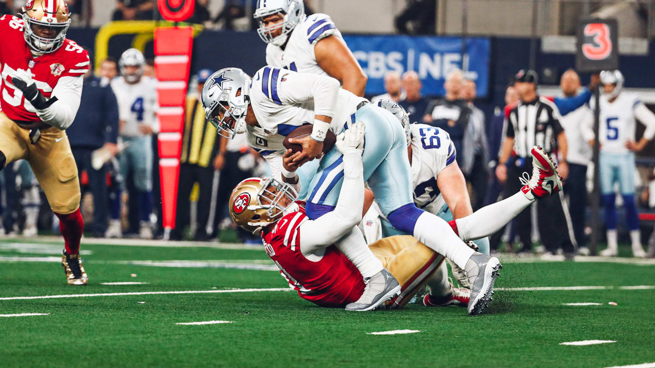 Arik Armstead Overwhelms Tyler Biadasz to Sack Dak Prescott
