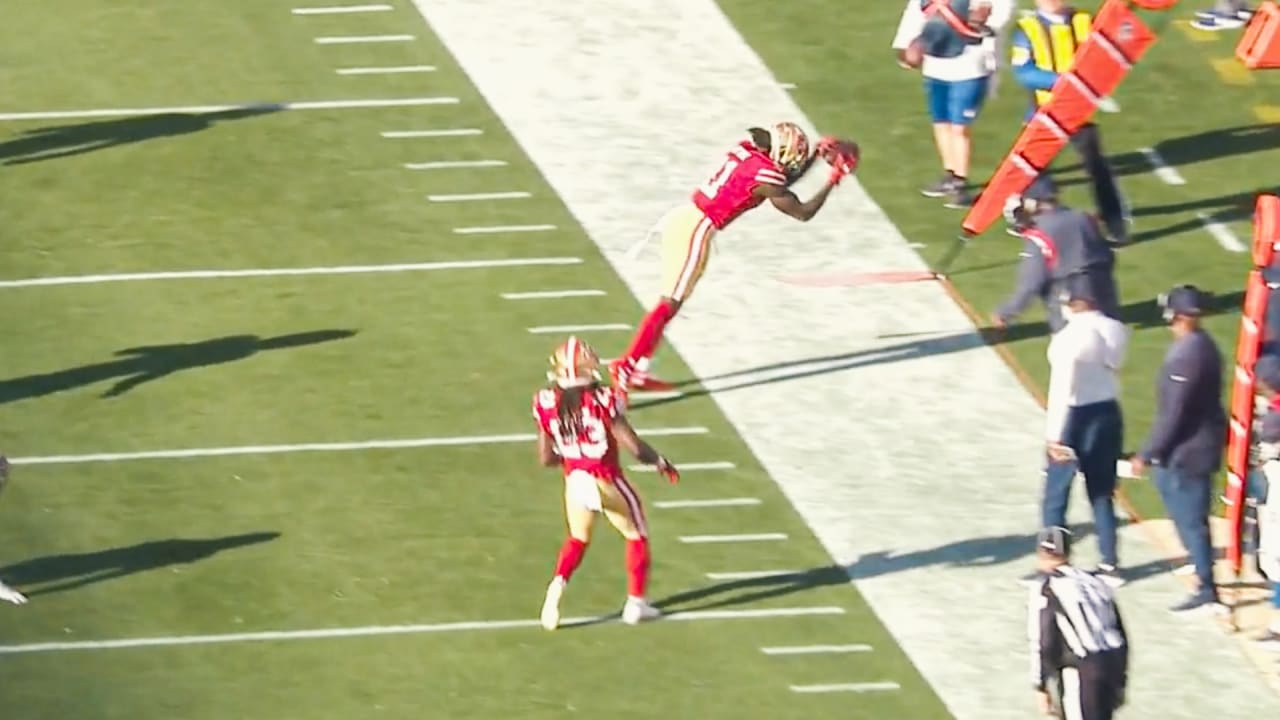 Brandon Aiyuk Makes Toe-Tapping Catch Along Sideline
