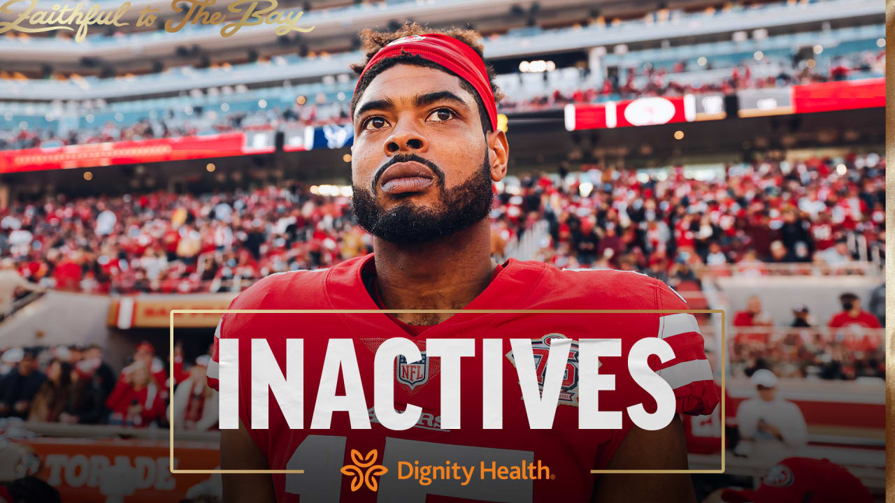 Samuel, Jennings, Verrett OUT vs. Rams; 49ers Week 8 Inactives