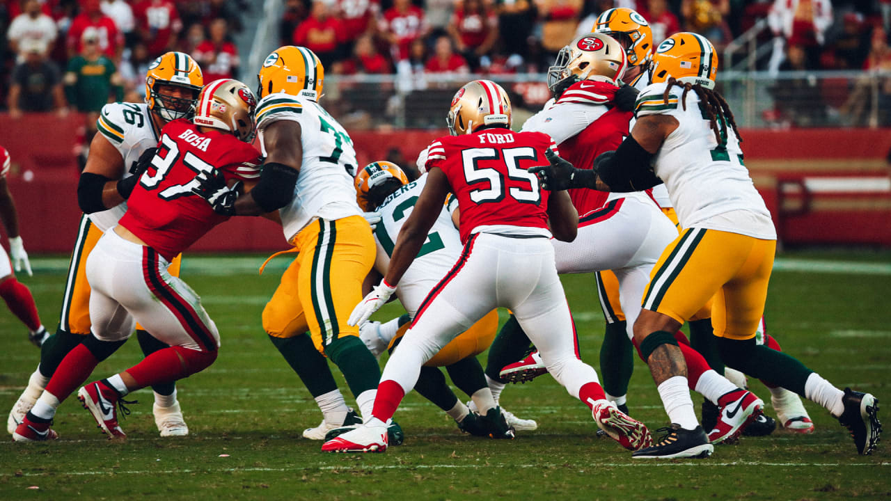 49ers Collapse Pocket on Aaron Rodgers and Arik Armstead Brings Him Down