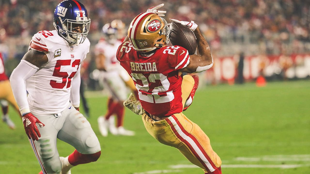 Matt Breida Makes a Highlight-reel 11-yard Touchdown Reception