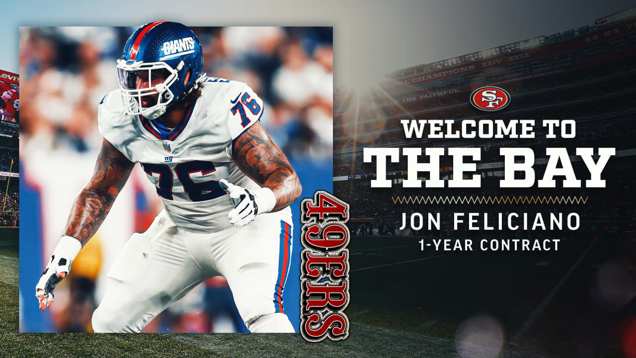 49ers Sign OL Jon Feliciano to a One-Year Deal