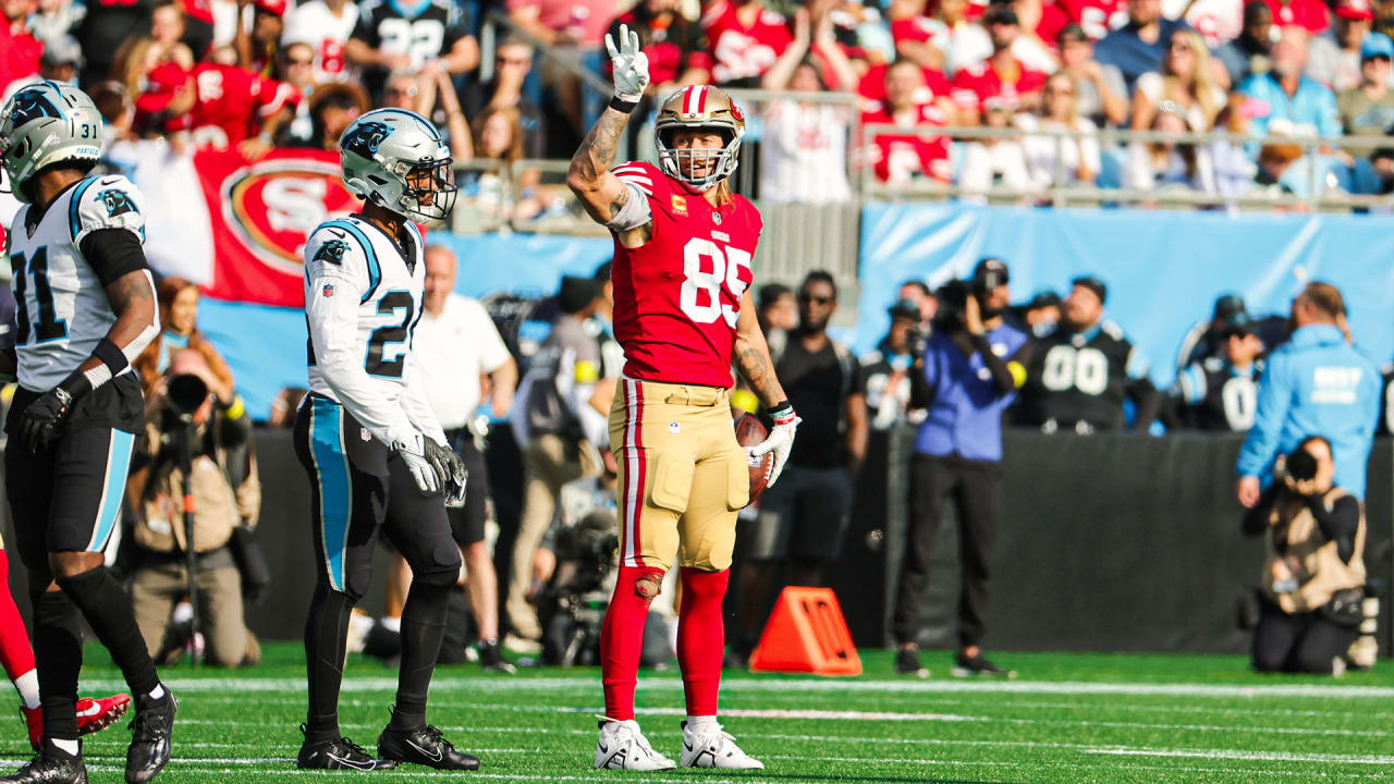 George Kittle High-Points Jimmy Garoppolo's 20-Yard Sideline Loft