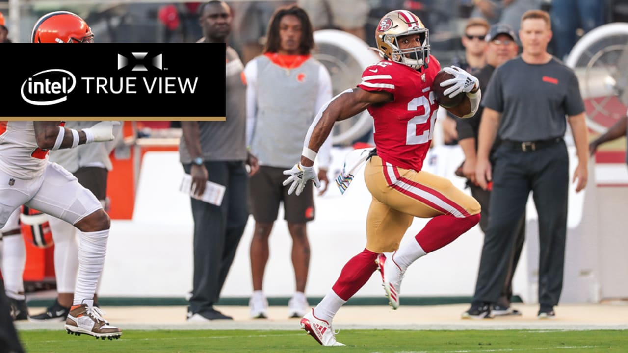 Intel True View: Matt Breida Rushes for an 83-Yard Touchdown on 'MNF'