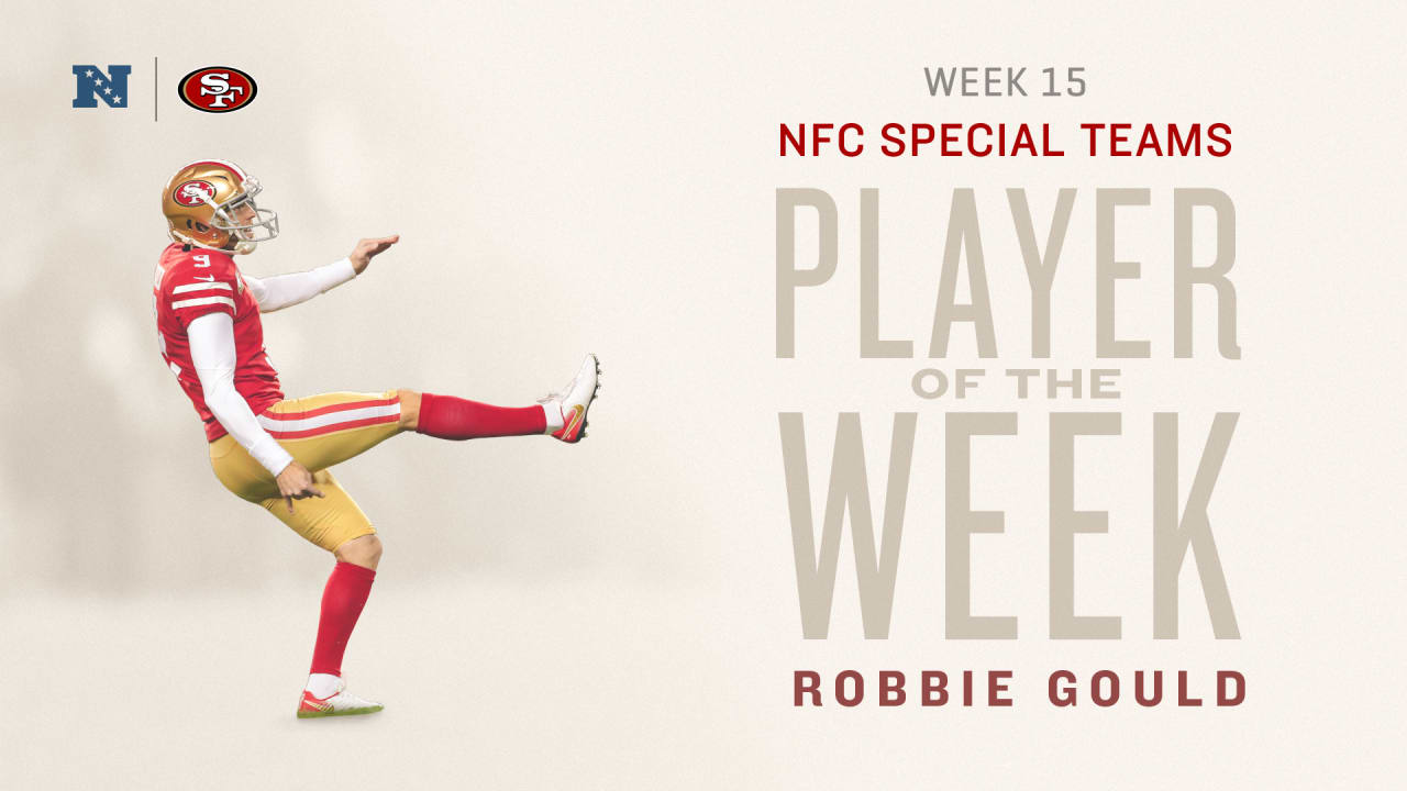 Robbie Gould Named NFC Special Teams Player of the Week Robbie Gould Named NFC Special Teams Player of the Week