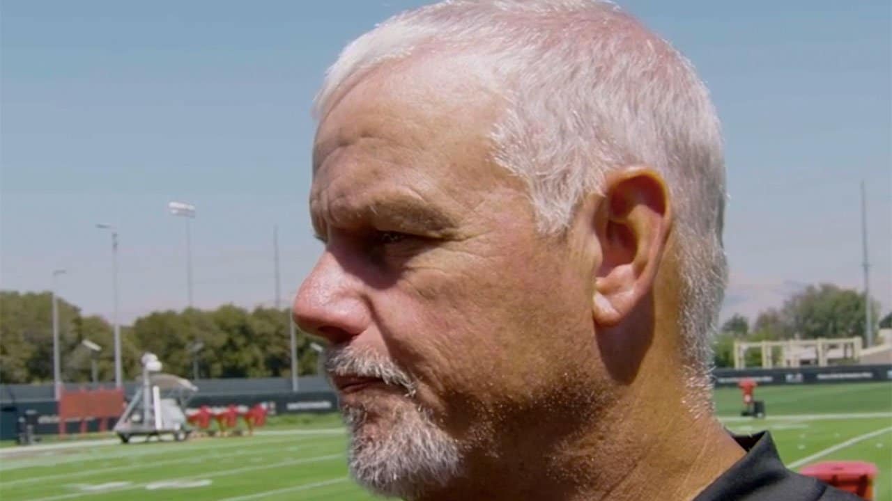 49ers O-line Coach Meets with Local Media