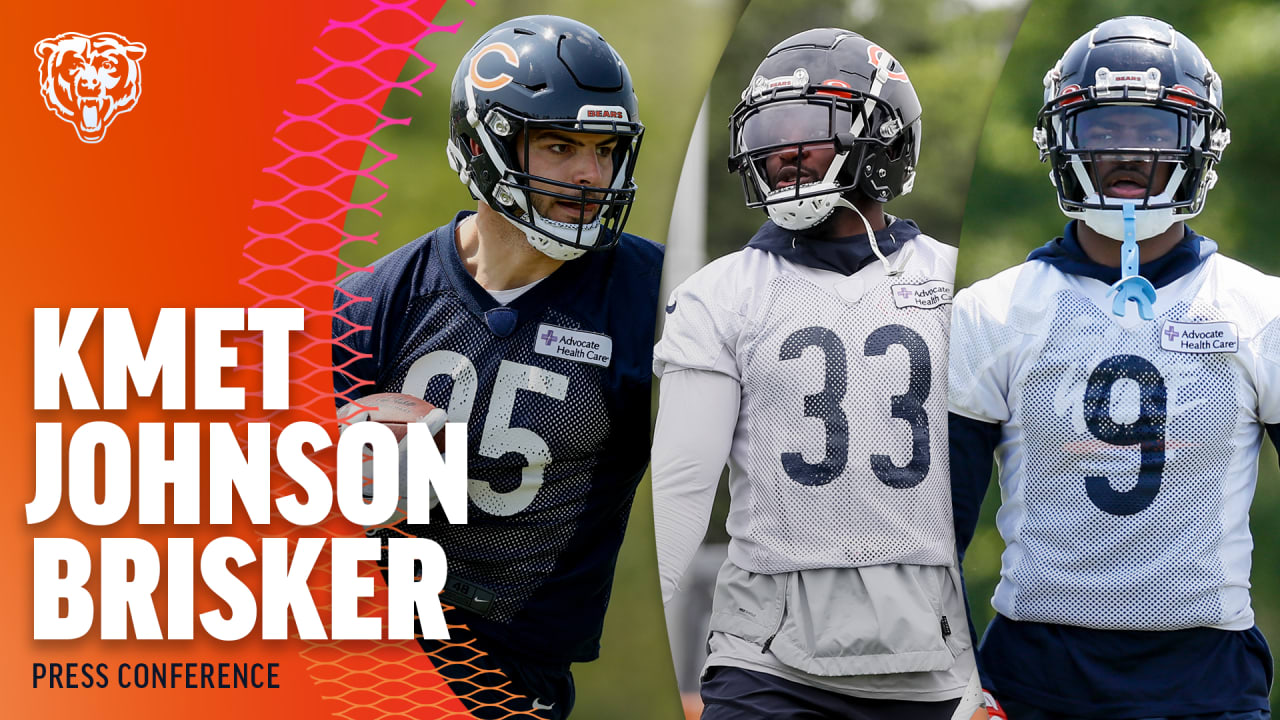 Cole Kmet, Jaylon Johnson, Jaquan Brisker on OTAs | Press Conference