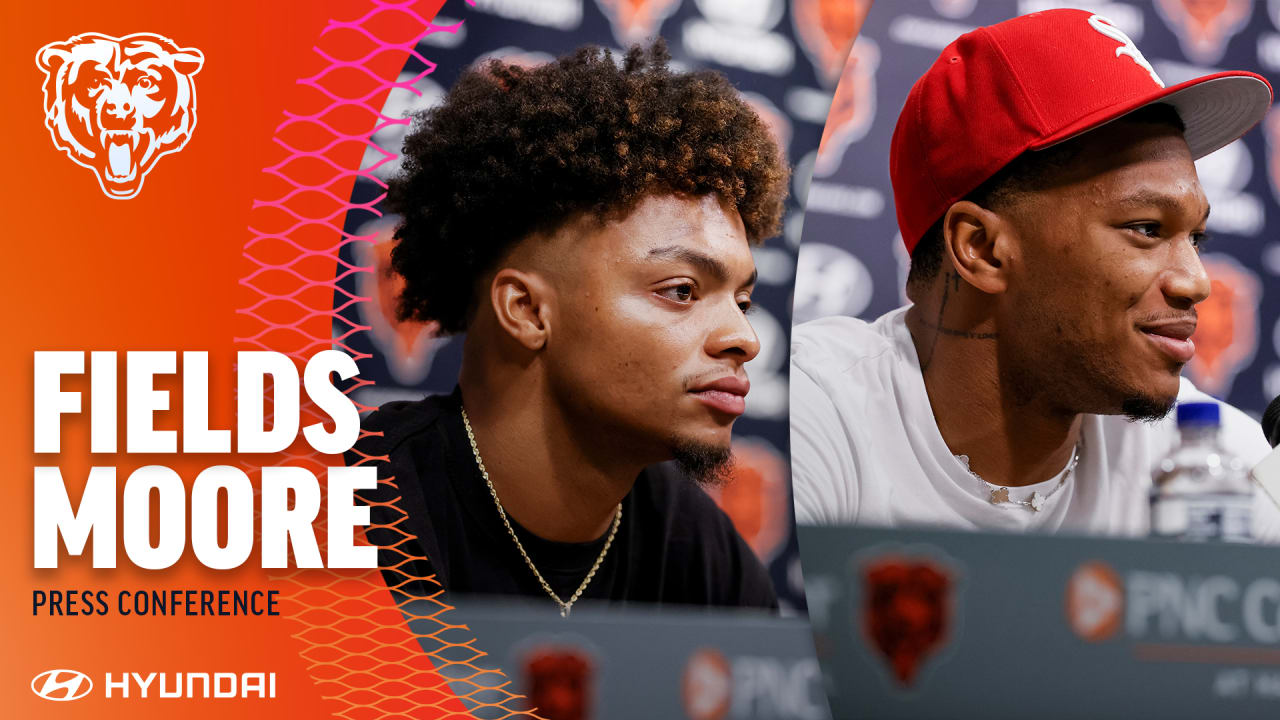 Justin Fields and DJ Moore talk offense, training camp expectations ...