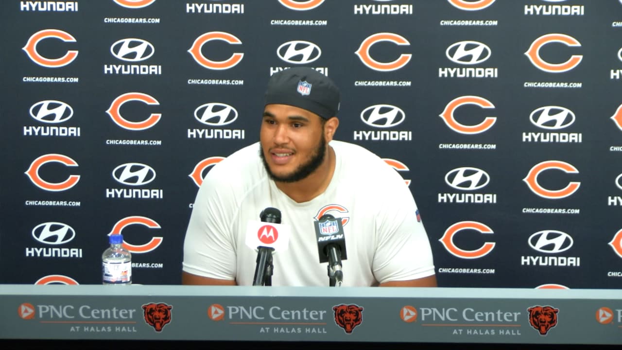 Larry Borom aiming to weigh 320 pounds this season | Press Conference