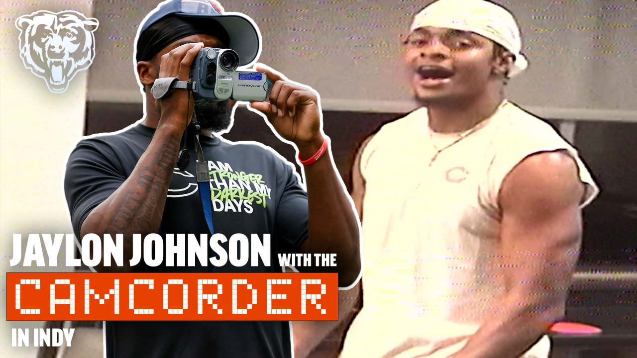 Jaylon Johnson documents Bears' road trip with a camcorder