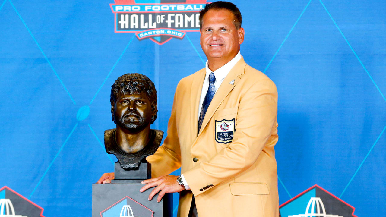 Jimbo Covert speaks from heart at Pro Football Hall of Fame induction ...