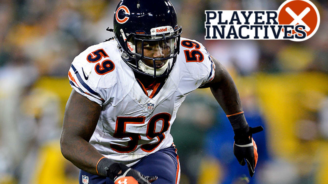 Player Inactives: Bears-Packers