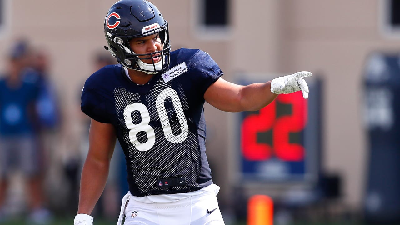 Bears tight ends shine in first joint practice