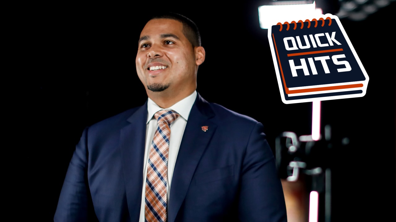 General Manager Ryan Poles touched by Bears Chairman George H. McCaskey ...