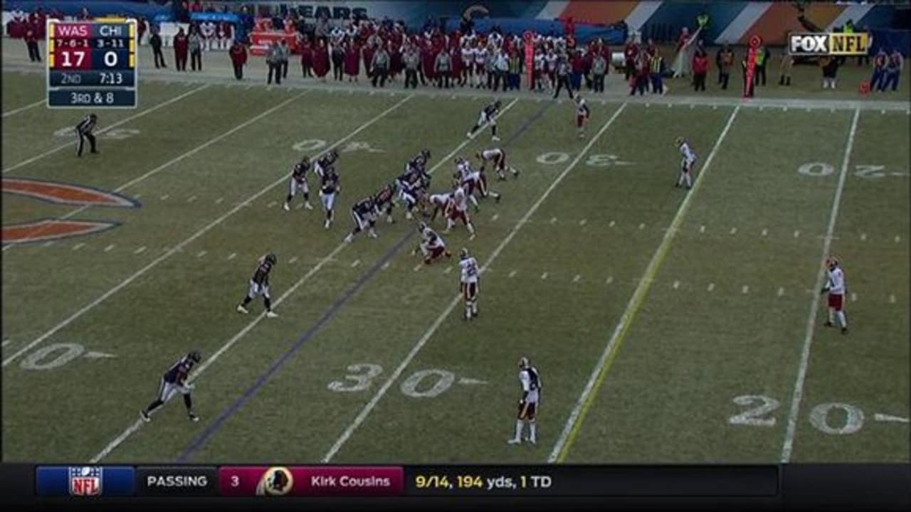 Meredith fights for a 32-yard gain