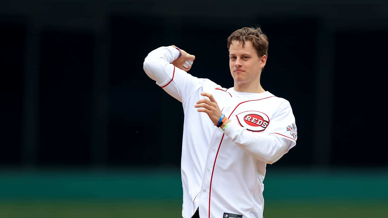 Bengals First Pitch Photos at Cincinnati Reds Games For Opening Day ...