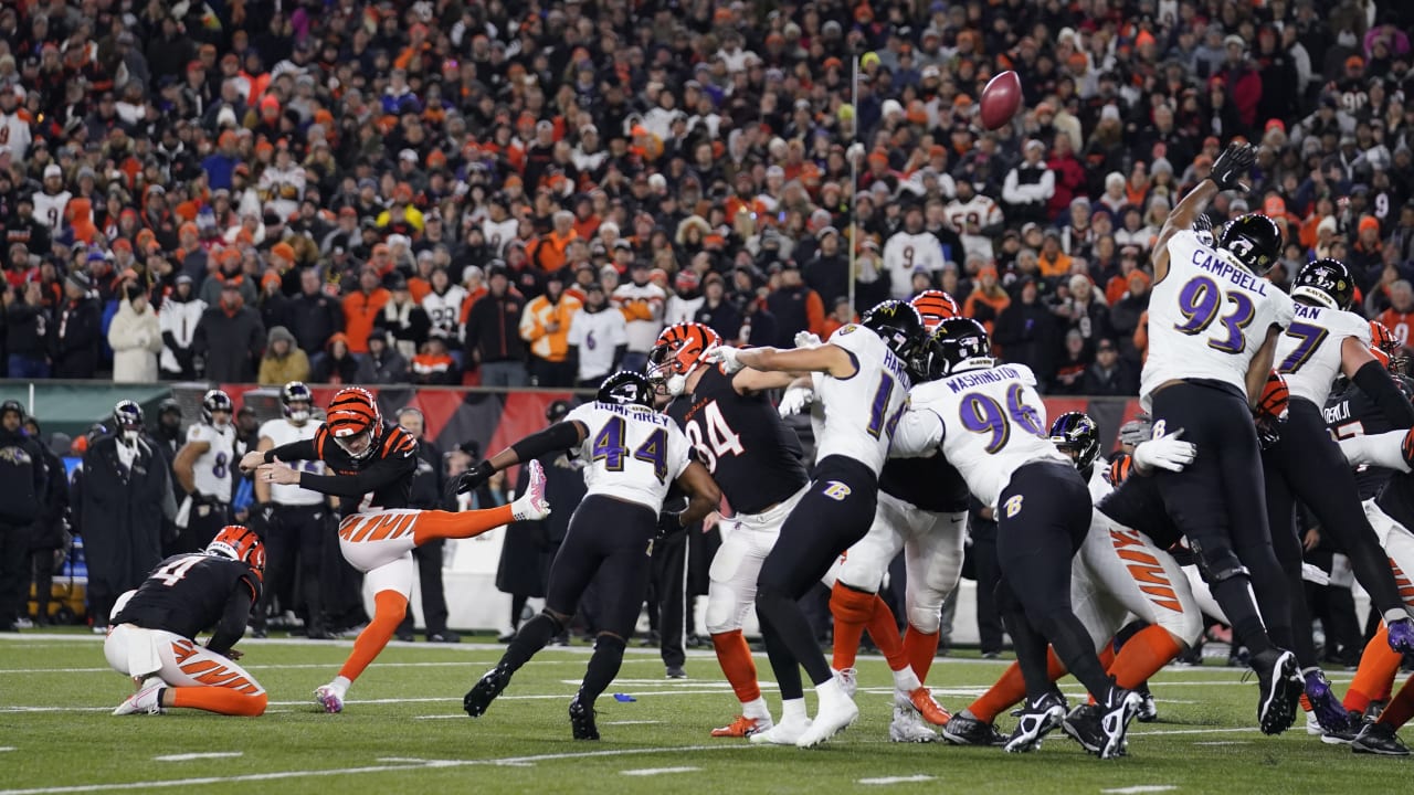 Evan McPherson 39 Yard FG | Wild Card Bengals Highlights vs. Baltimore ...