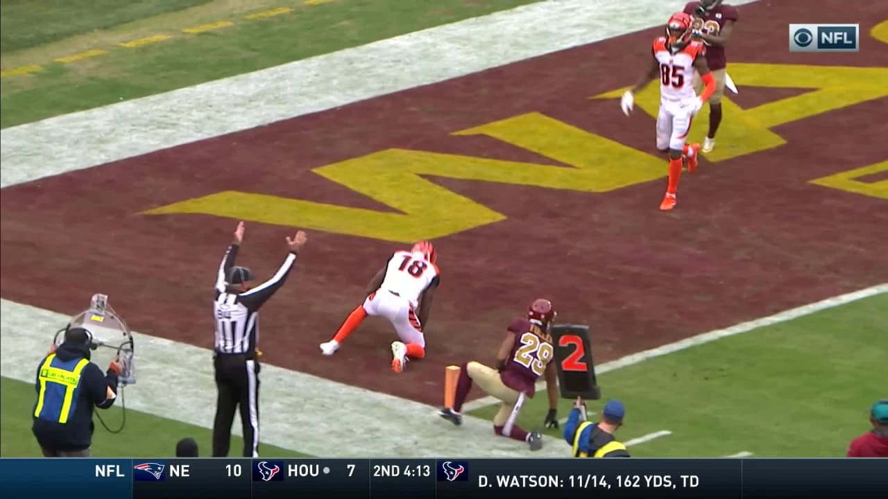 Joe Burrow with a 5-yard touchdown pass to A.J. Green vs. Washington ...