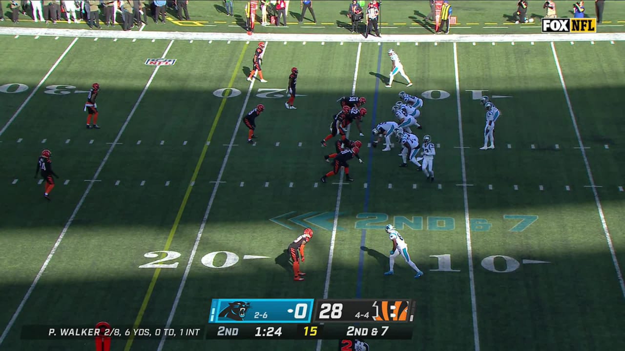 Jessie Bates III INT | Week 9 Bengals Highlights vs Carolina Panthers