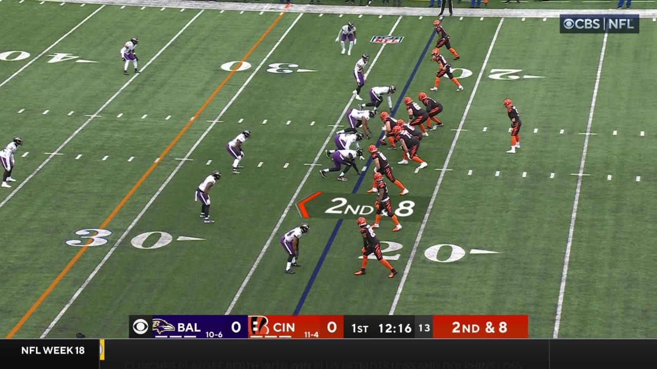 Tee Higgins 7 Yard Catch | Week 18 Bengals Highlights vs. Baltimore Ravens