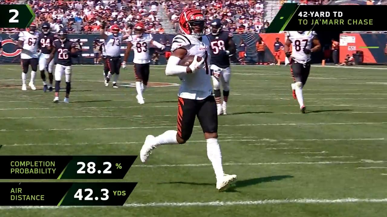 Bengals' top 5 plays through quarter mark of 2021 season Next Gen Stats