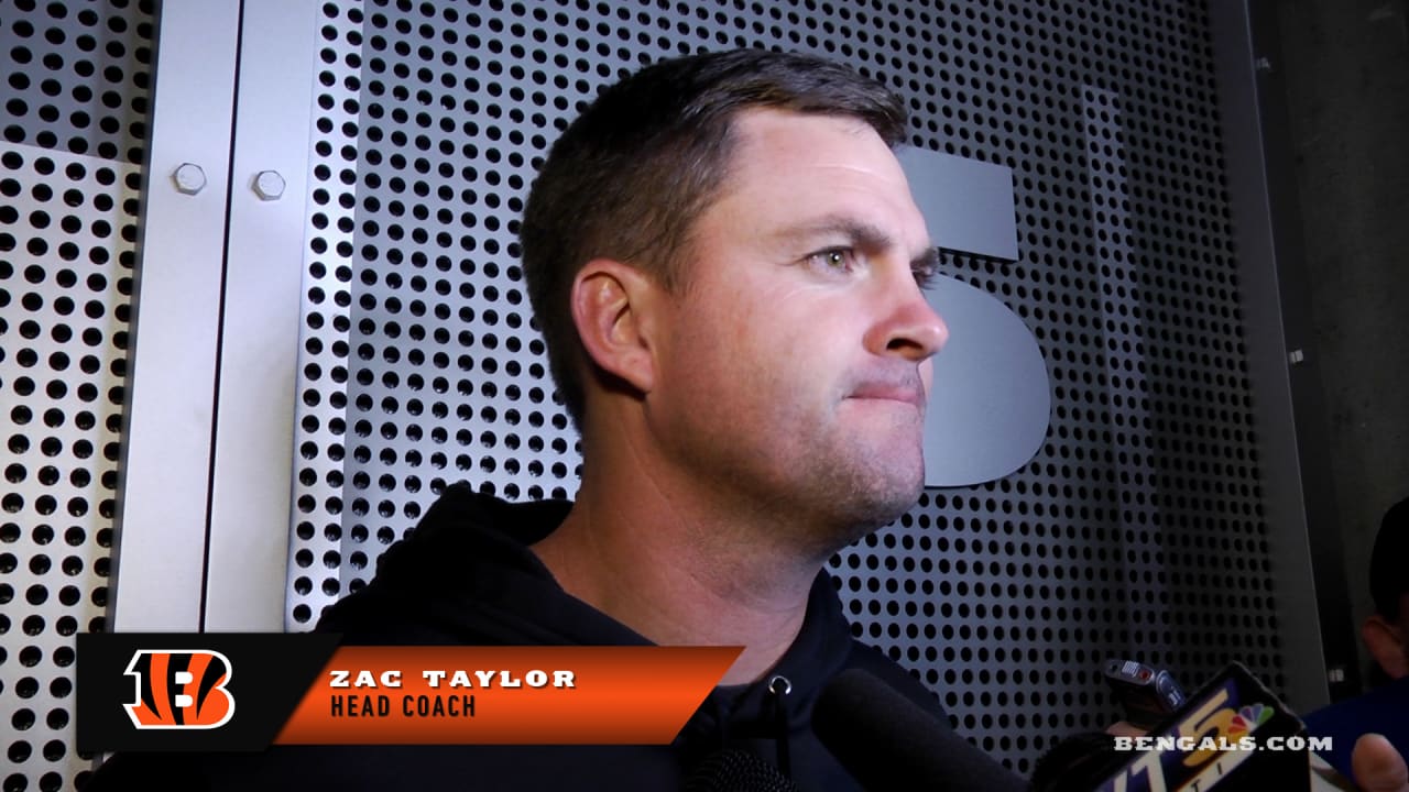 Zac Taylor speaks with the media following practice 10/17