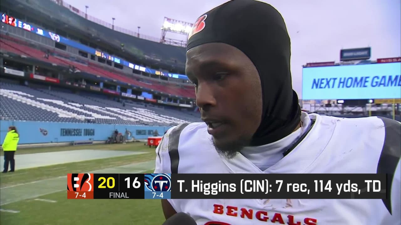 Tee Higgins: Win over Titans displayed Bengals' depth at WR with Chase out