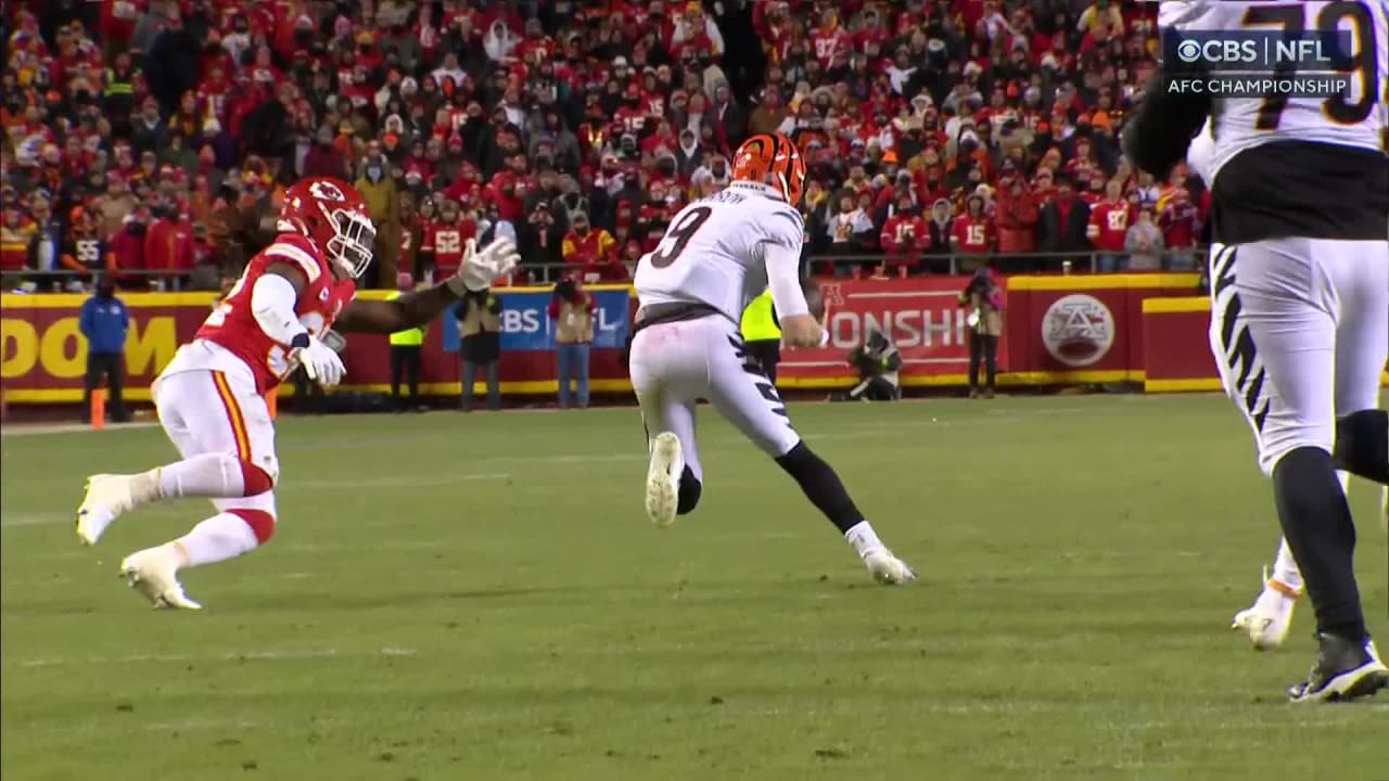 Joe Burrow 13 Yard Run | AFC Championship Highlights vs. Kansas City Chiefs