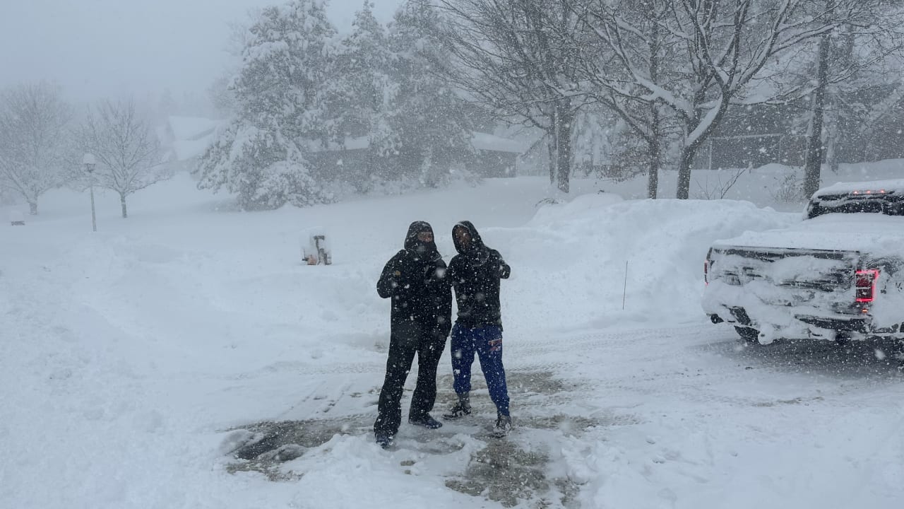 Snow photos from Bills players on social media