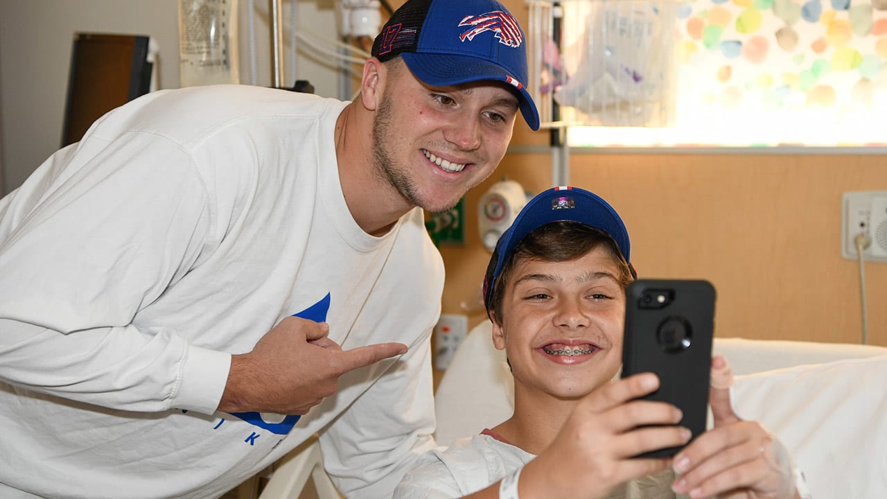 Josh Allen teams up with New Era Cap and John R. Oishei Children’s Hospital to make a cap for a ...