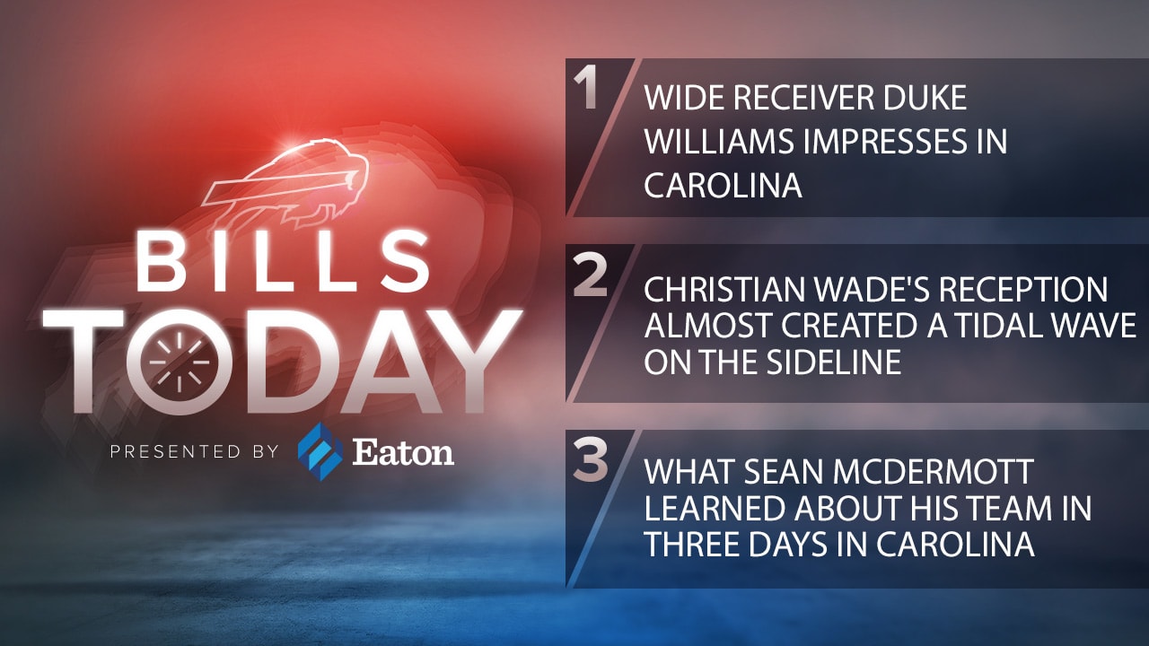 Bills Today: Wide receiver Duke Williams impresses in Carolina