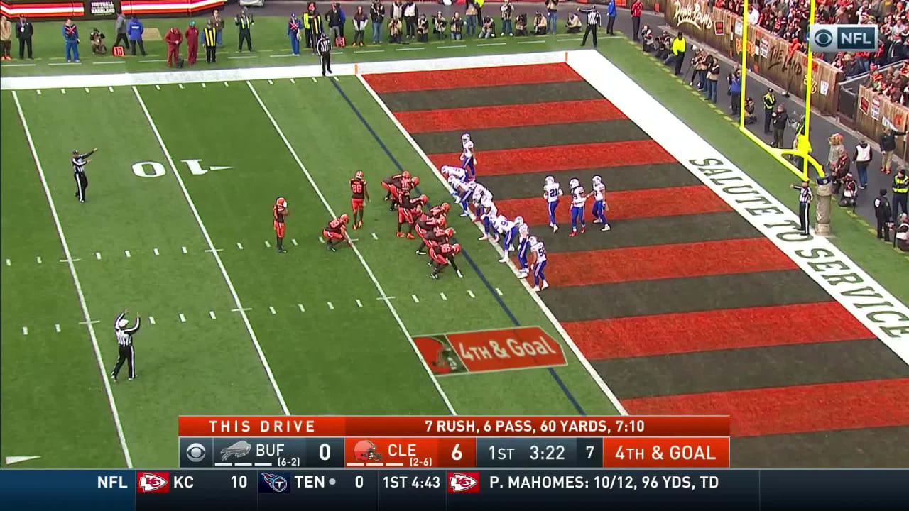 Highlight: Bills 'D' stops Browns on goal line on fourth down