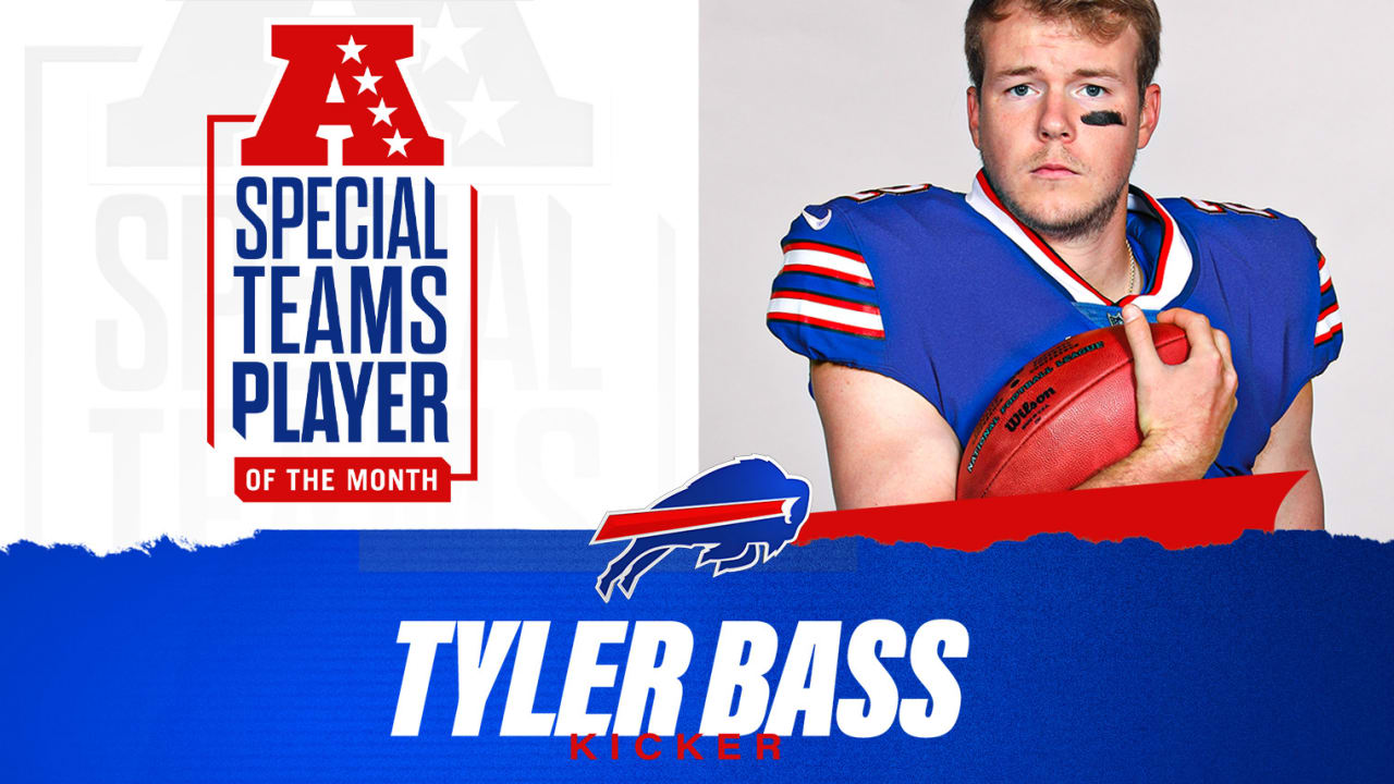 NFL names Tyler Bass AFC special teams player of the month
