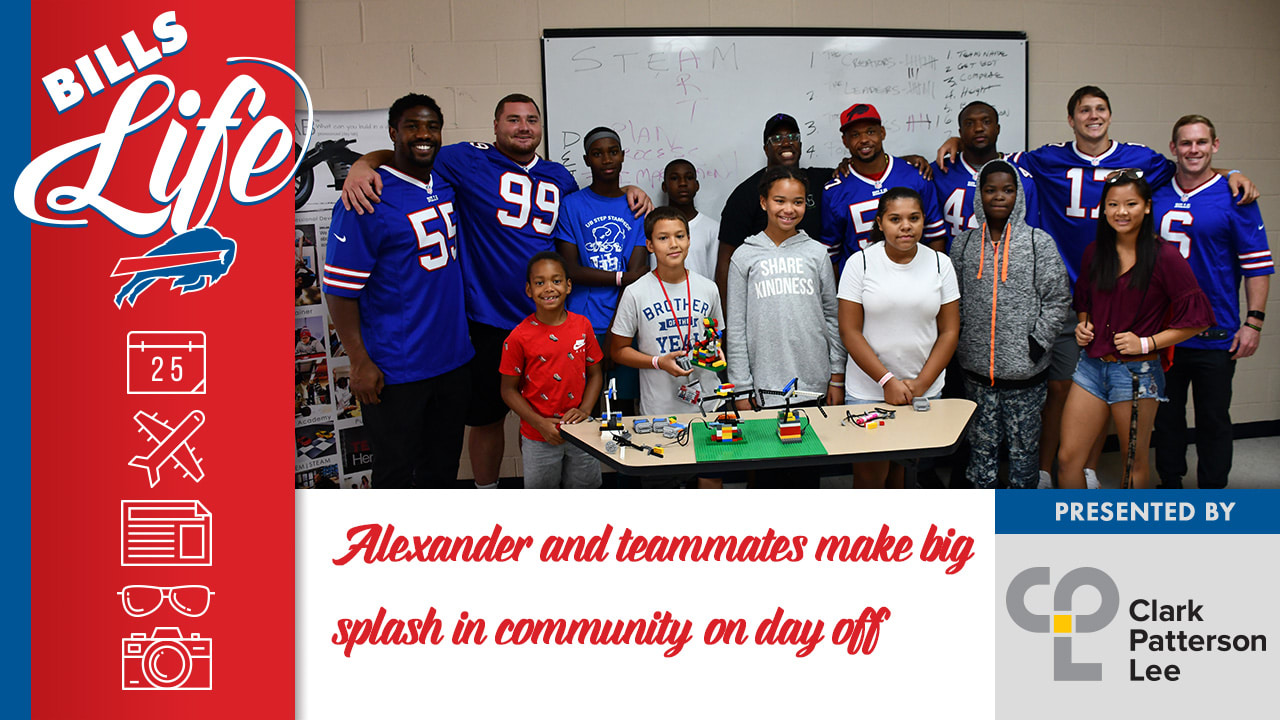 Bills Life: Alexander and teammates make big splash in community on day off