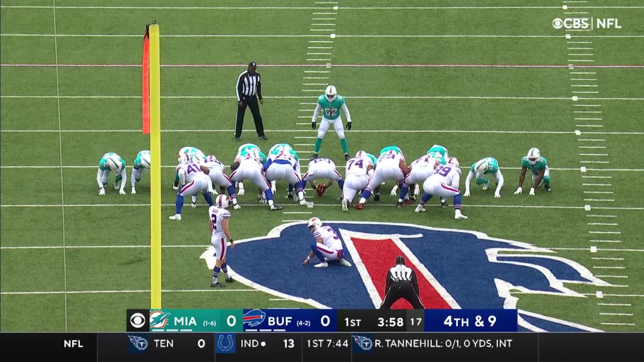 Tyler Bass hits a 57-yard field goal | Bills vs. Dolphins
