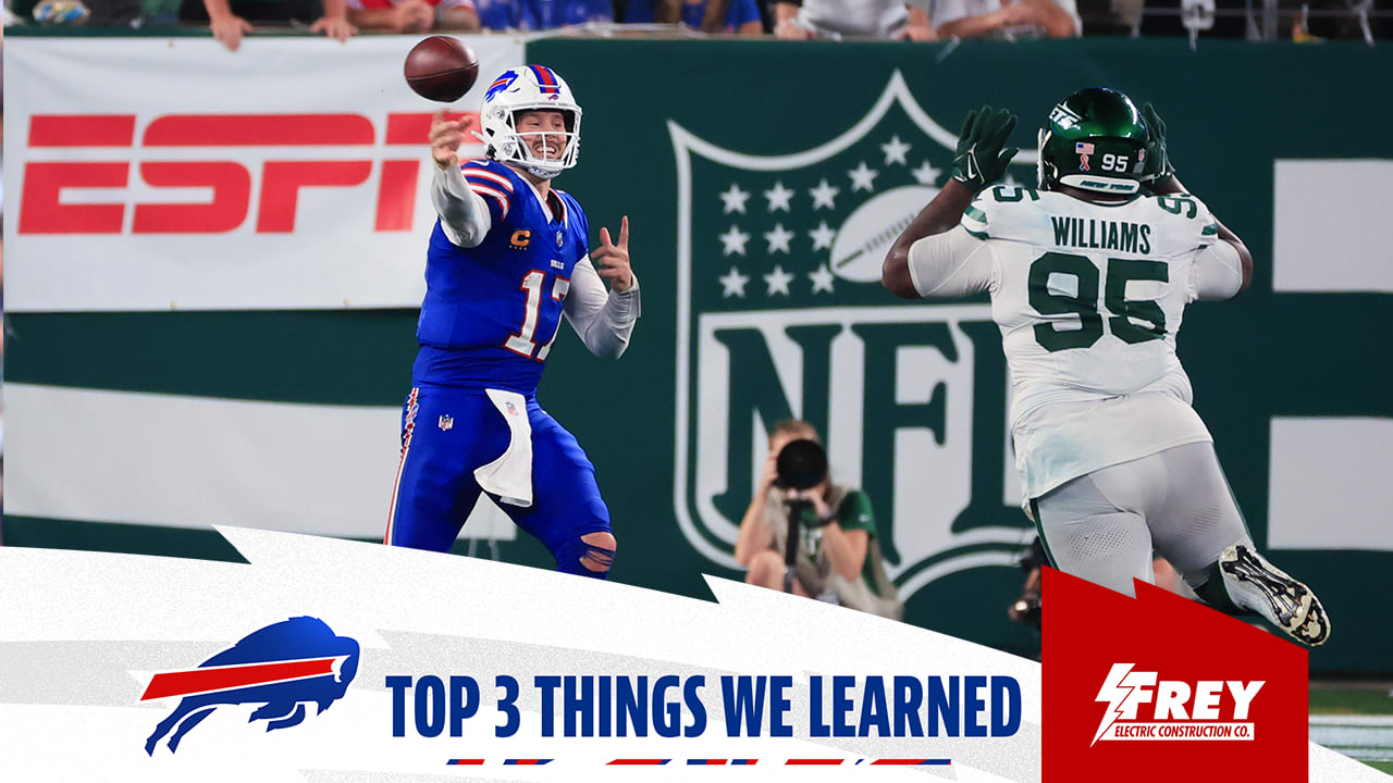 Top 3 things we learned from Bills at Jets | Week 1